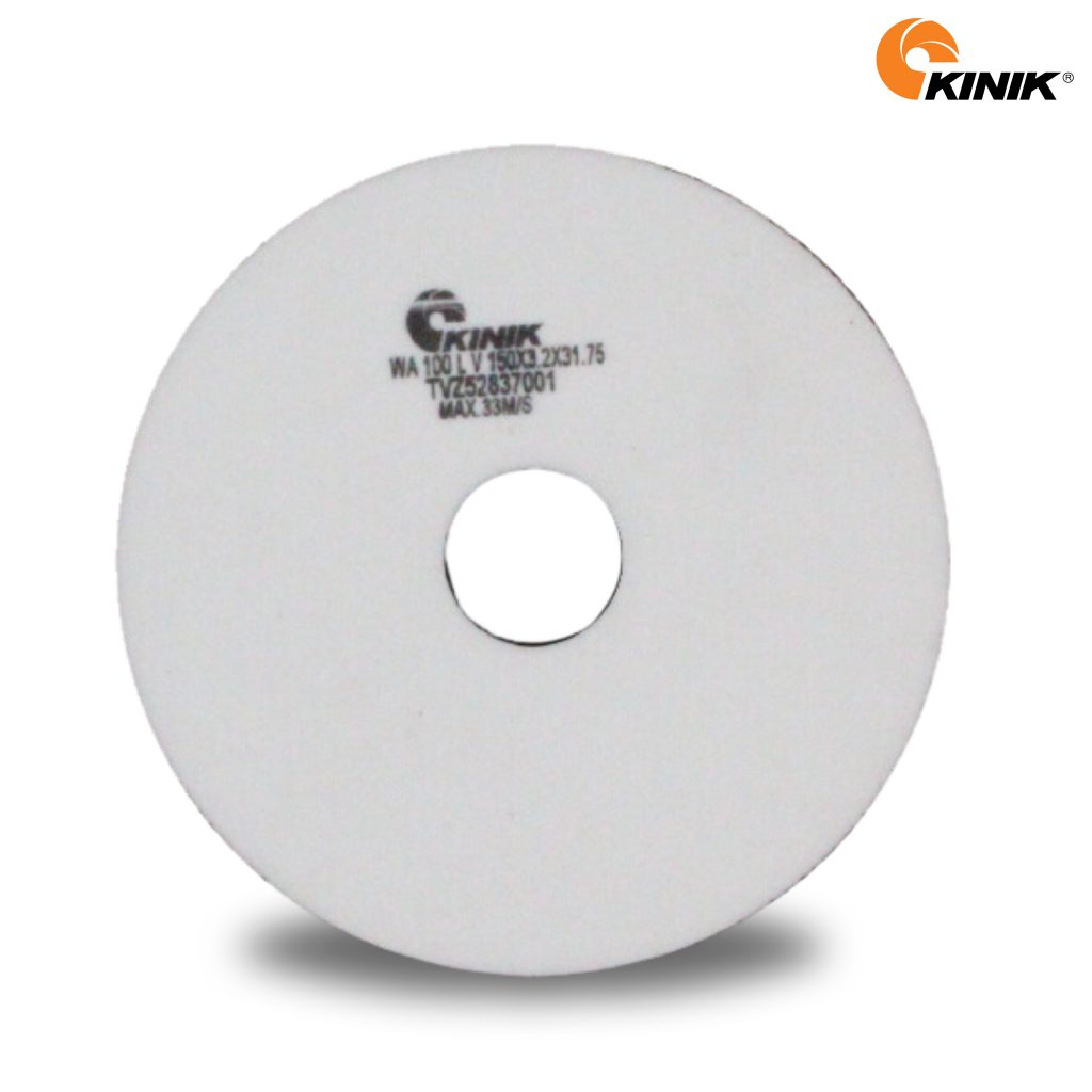 หินเจียร หินเจียรลับคมฟันเลื่อย สเปค WA100LV1A 150x3.2x31.75 mm.- KINIK