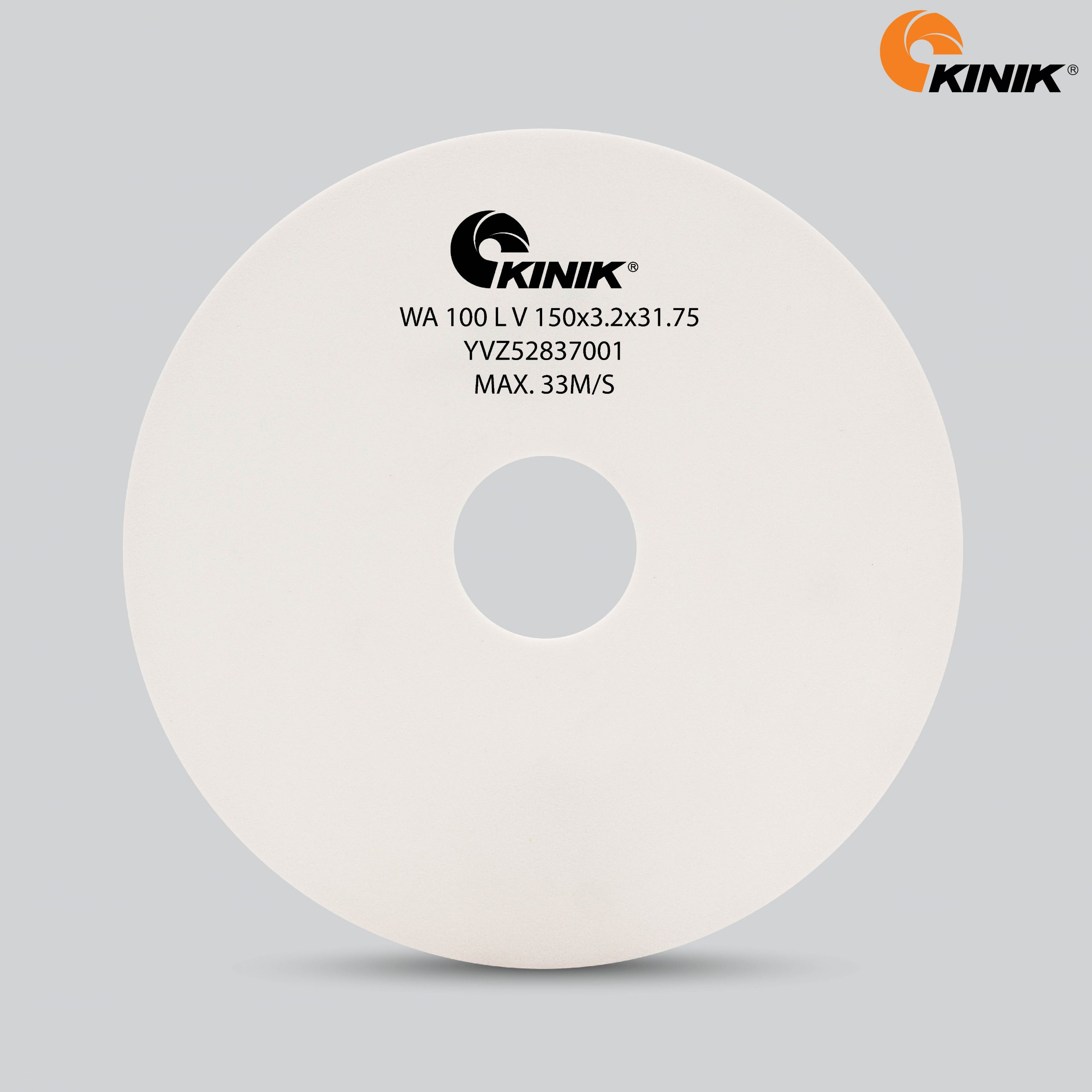 หินเจียร หินเจียรลับคมฟันเลื่อย สเปค WA100LV1A 150x3.2x31.75 mm.- KINIK